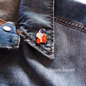 Astronaut on Rocketship Enamel Pin | Funny Soft Enamel Pin for Gift ...