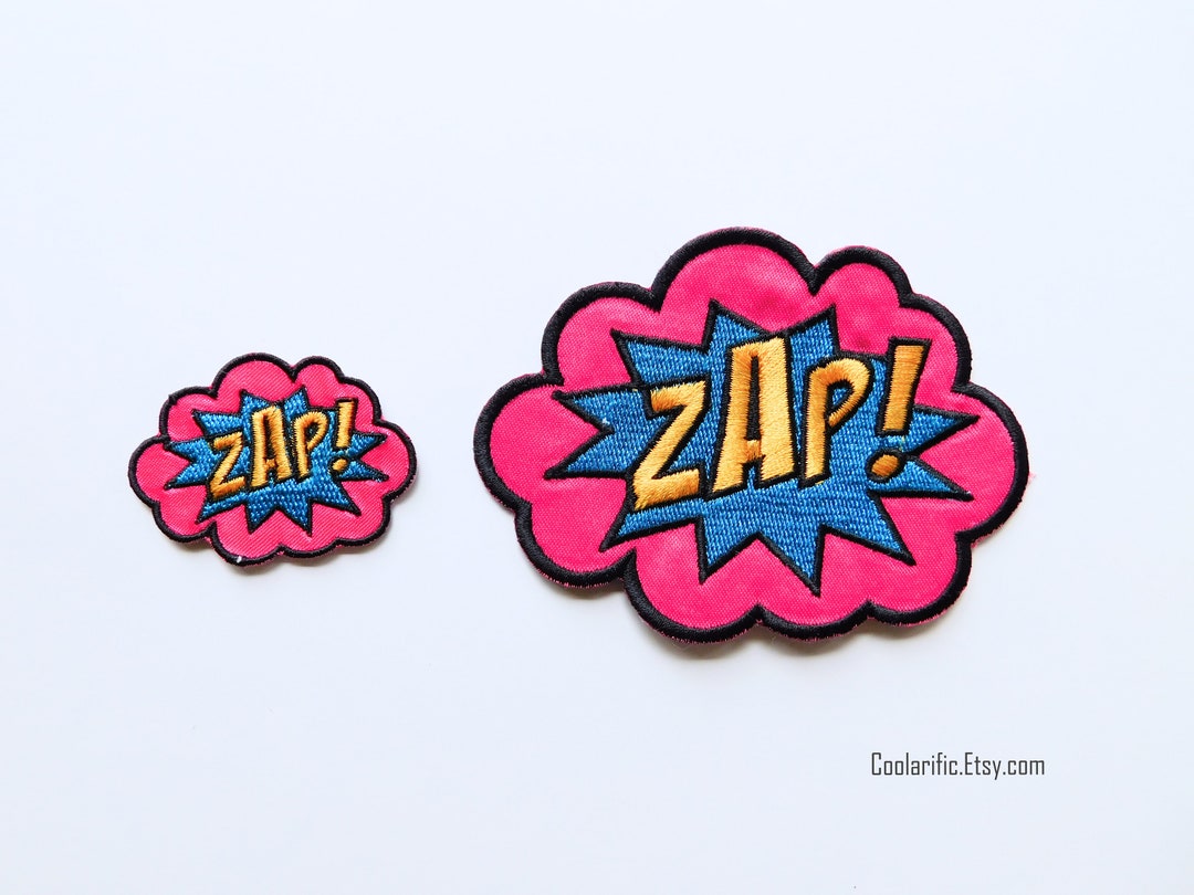 ZAP! Sticker Patch: Comic Book Pop Art Embroidery - Etsy
