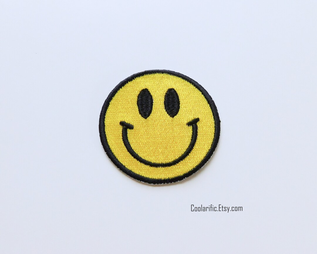 Smiley Face Sticker Patch | Yellow Smiley Face Patch for Backpack ...
