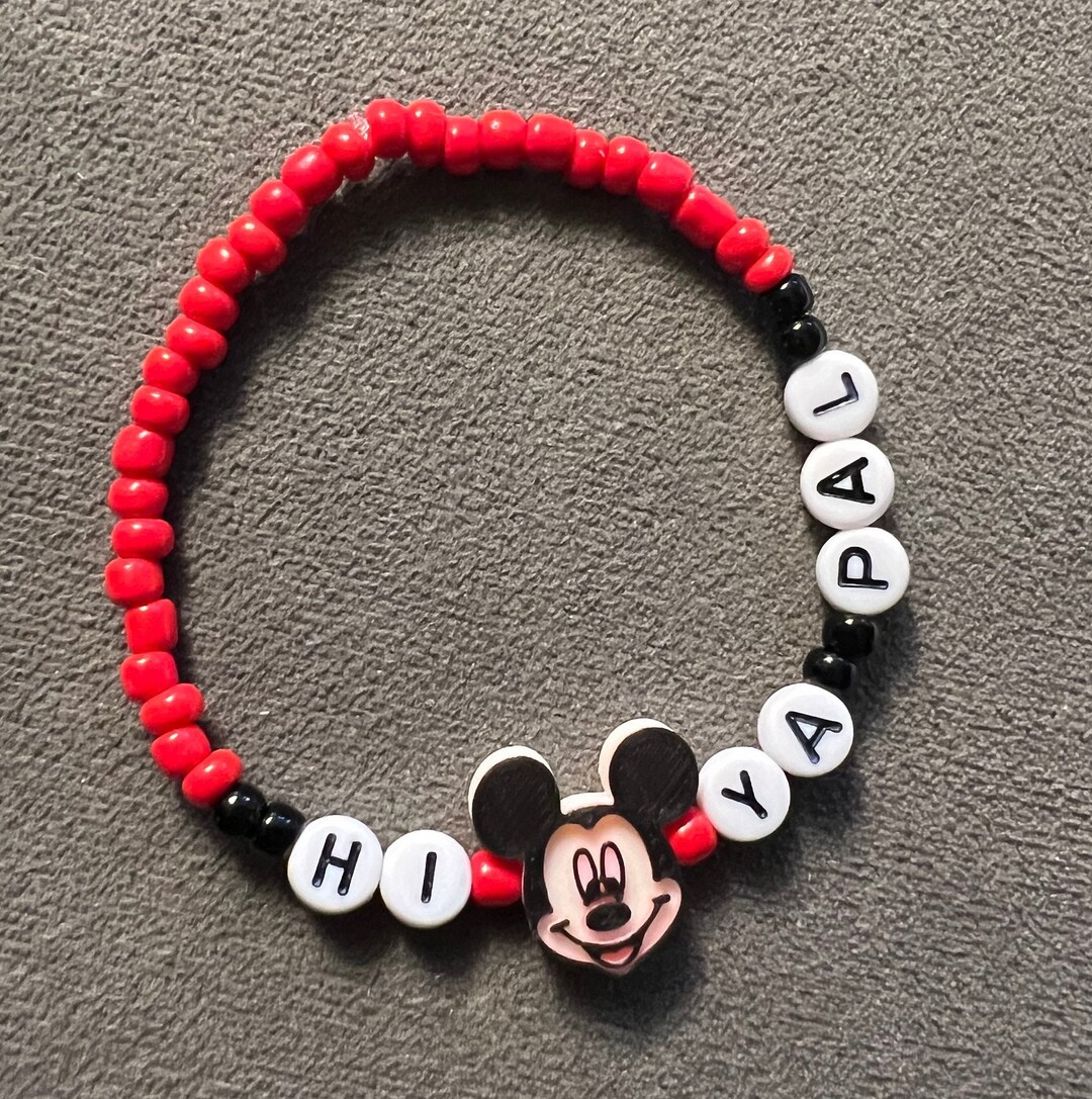 Mickey Mouse Bead Bracelet: Hi Ya Pal Kandi Bead, 6 Inch - Etsy