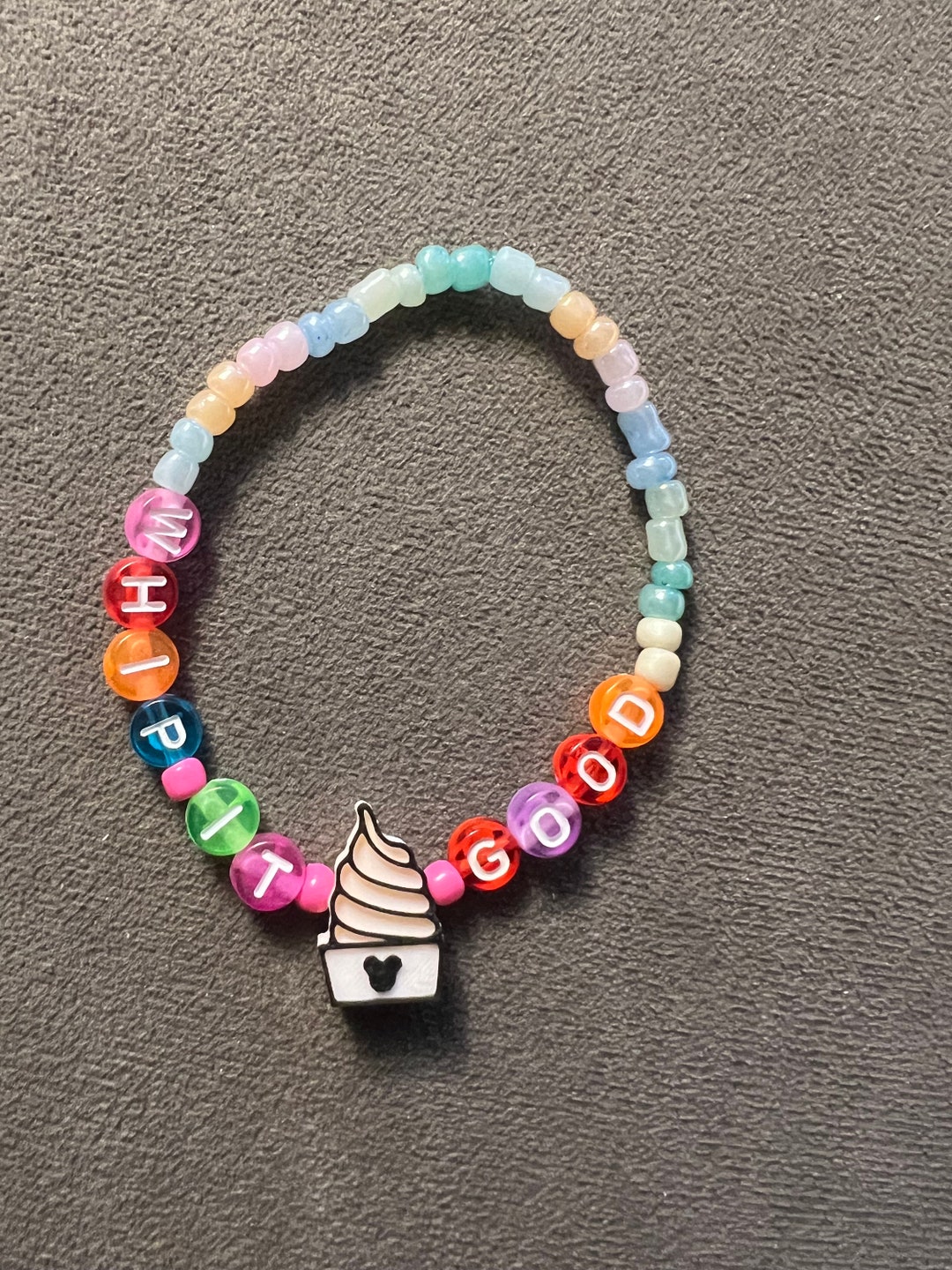 Dole Whip- Disney- Bead Bracelet-size 6 Inches - Disney Snacks- Disney ...