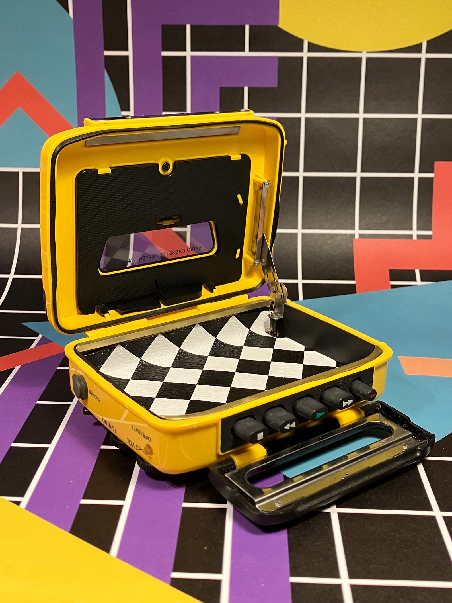 Walkman Wallet Checkerboard Vinyl Interior - Etsy