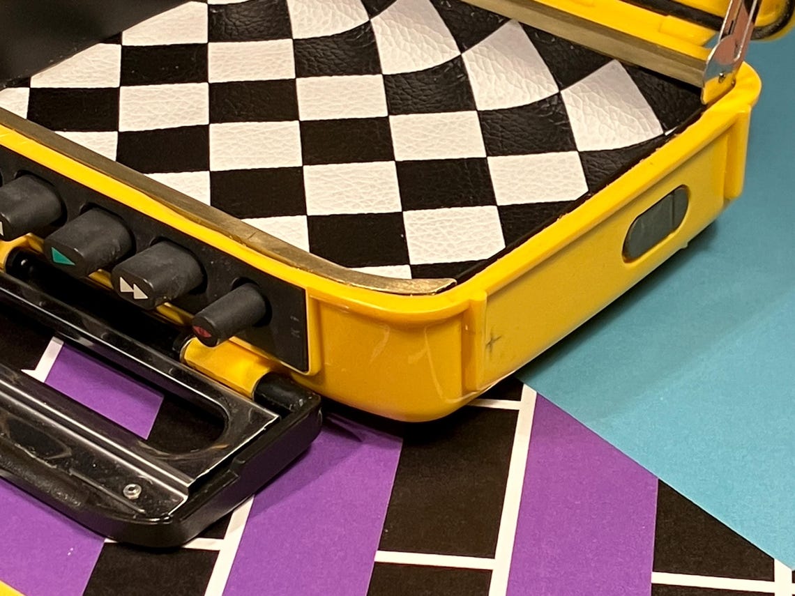 Walkman Wallet Checkerboard Vinyl Interior - Etsy