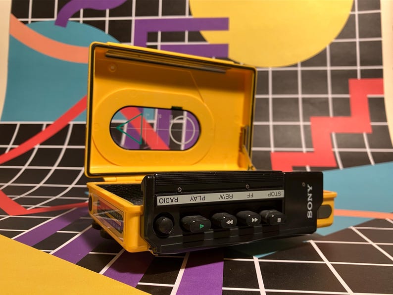 Walkman Wallet Black Leather Interior - Etsy