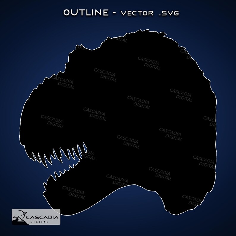 Trex Head - Laser Engrave 4K PNG Image, Depth Map, Exact-outline Cut ...