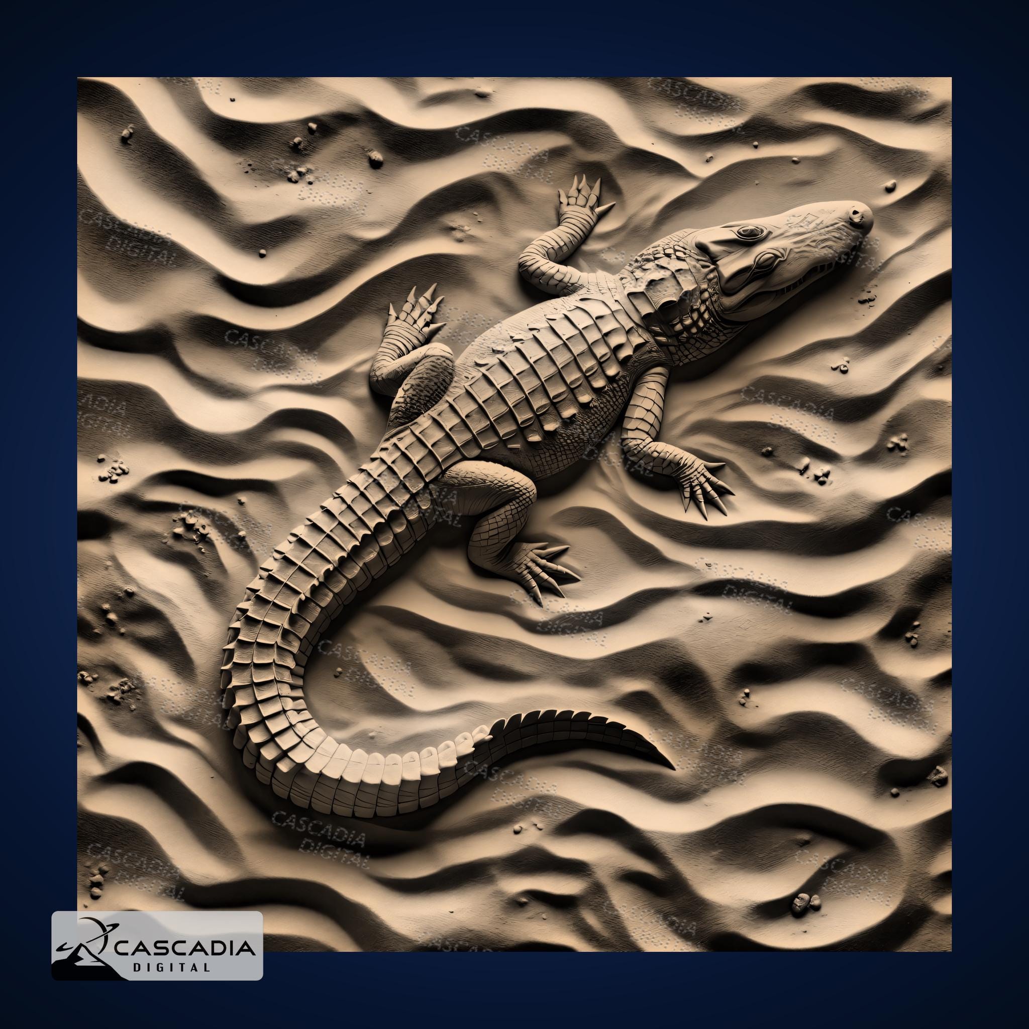 Gator - Laser PNG and Depth Map for Glowforge and Lightburn - Etsy