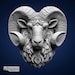 Ram Head - Laser PNG, Depth Map, and SVG for Glowforge and Lightburn - Etsy