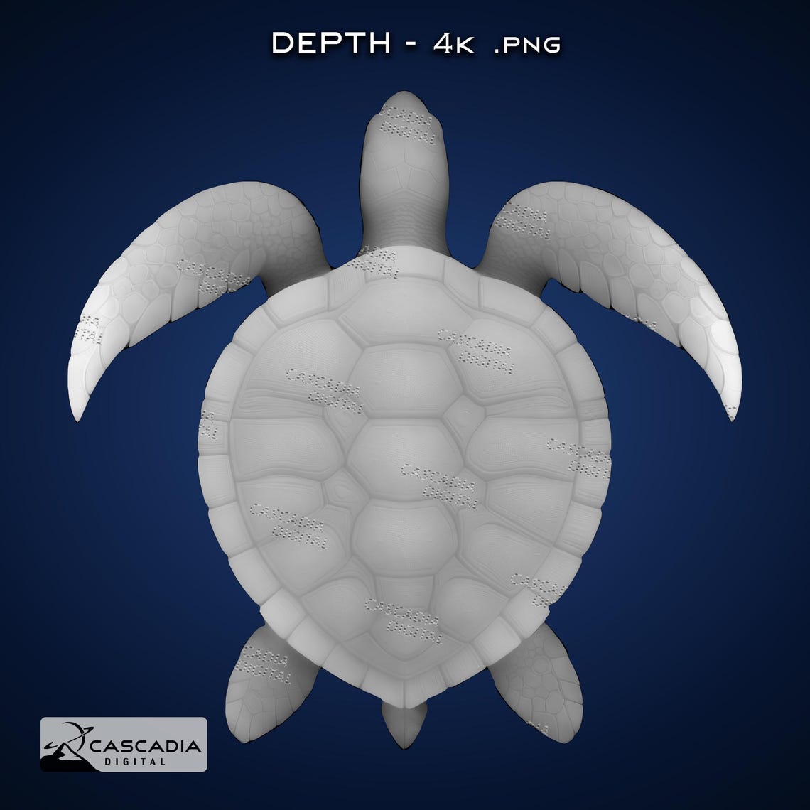 Sea Turtle - Laser Engrave 4K PNG Image, Depth Map, Exact-outline Cut ...