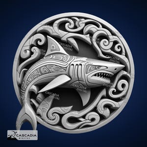 Shark Inuit Round - Laser PNG, Depth Map, and SVG for Glowforge and ...