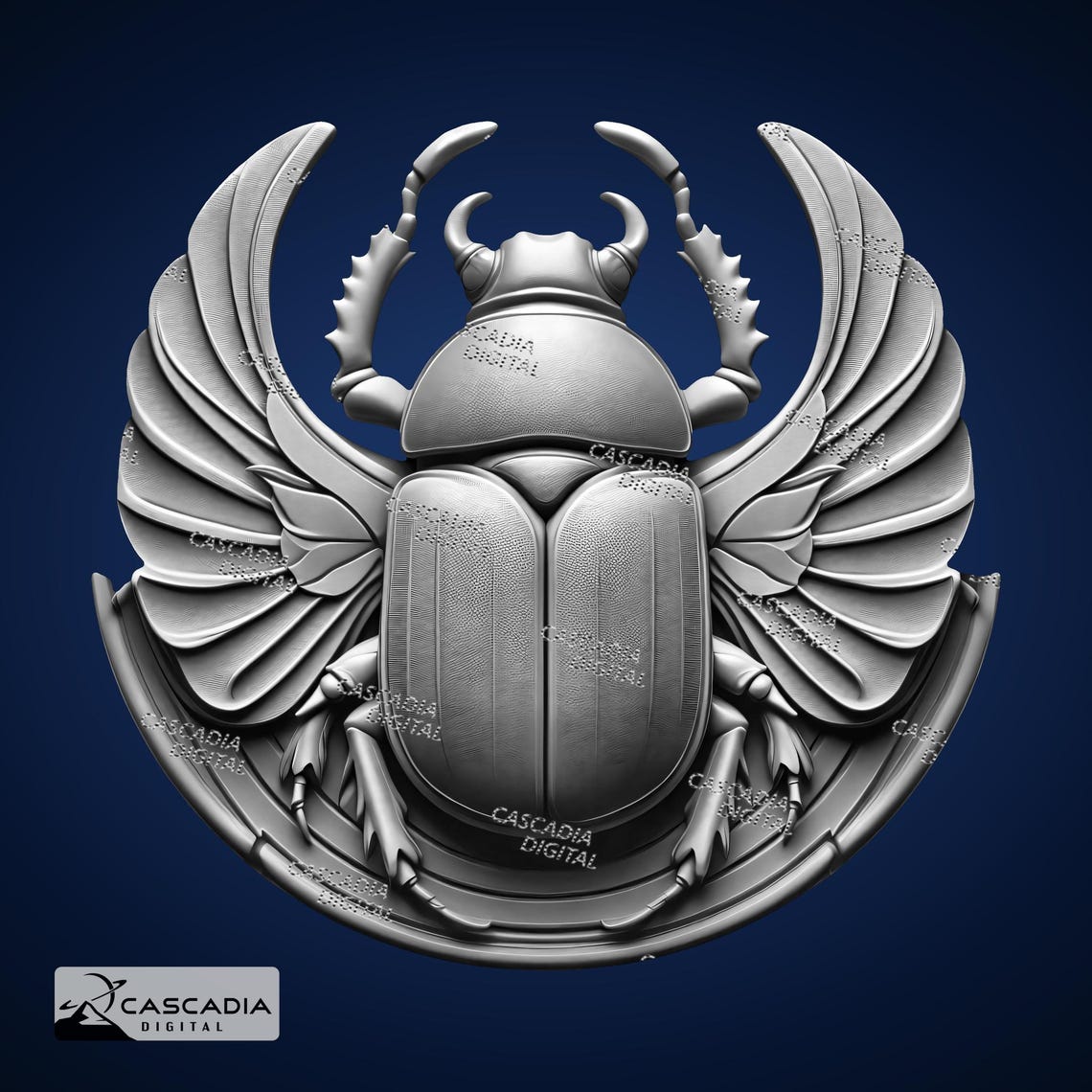 Scarab Egyptian - Laser Engrave 4K PNG Image, Depth Map, Exact-outline ...