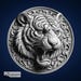 Tiger Head Round - Laser PNG, Depth Map, and SVG for Glowforge and ...