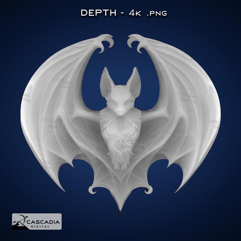 Bat - Laser PNG, Depth Map, and SVG for Glowforge and Lightburn - Etsy