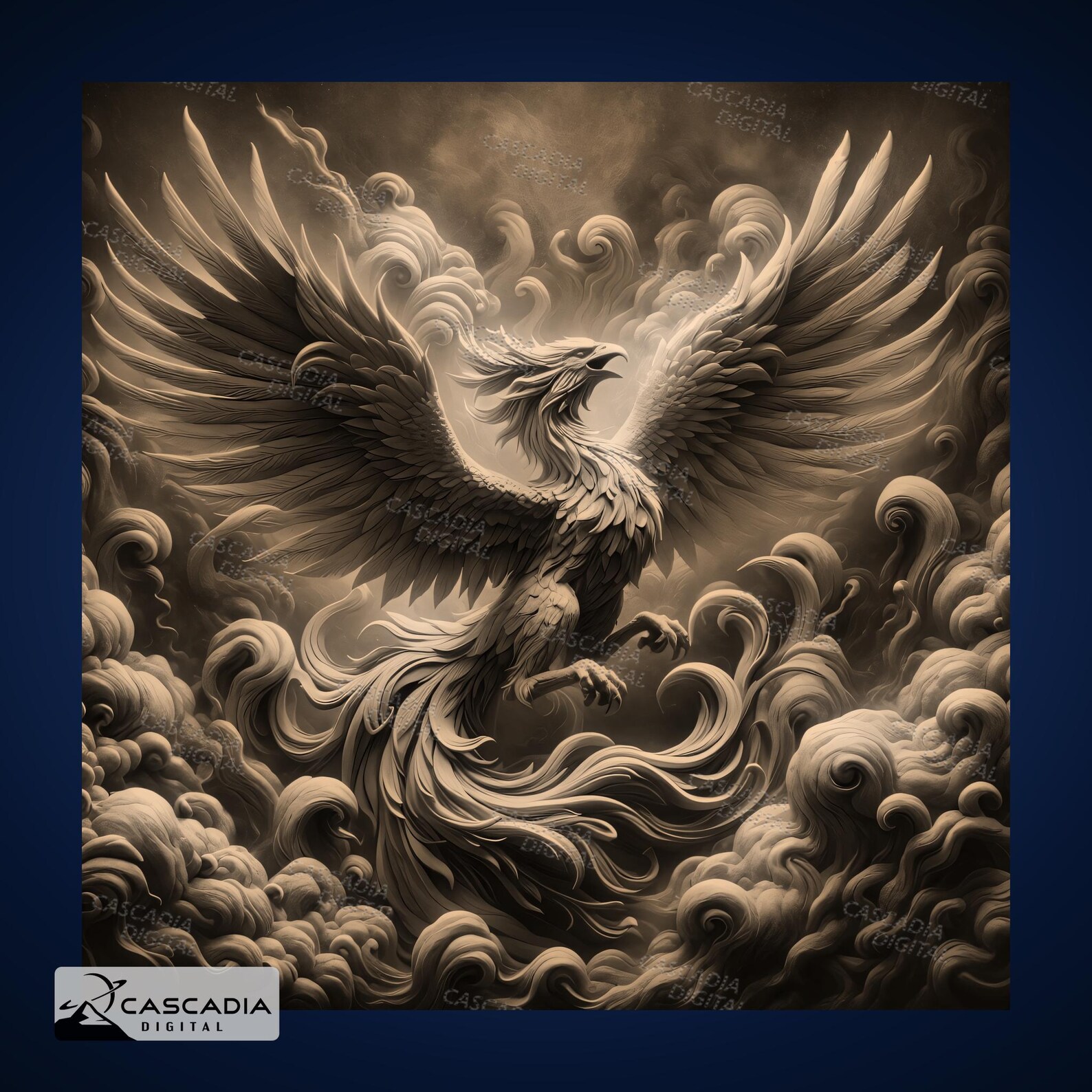 Phoenix Rising - Laser PNG and Depth Map for Glowforge and Lightburn - Etsy