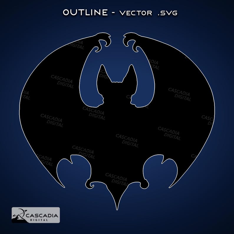 Bat - Laser PNG, Depth Map, and SVG for Glowforge and Lightburn - Etsy