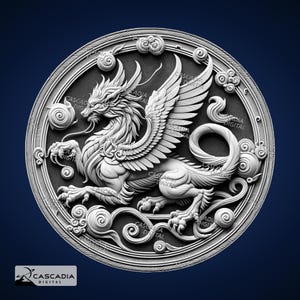 Dragon Round - Laser Engrave 4K PNG Image, Depth Map, Exact-outline Cut ...