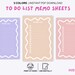 To Do List Memo Sheets 4 X 6 | Printable PDF, Colorful Errands, Chores ...