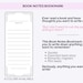 Book Notes Bookmarks | Printable PDF, Colorful Annotating Bookmark ...
