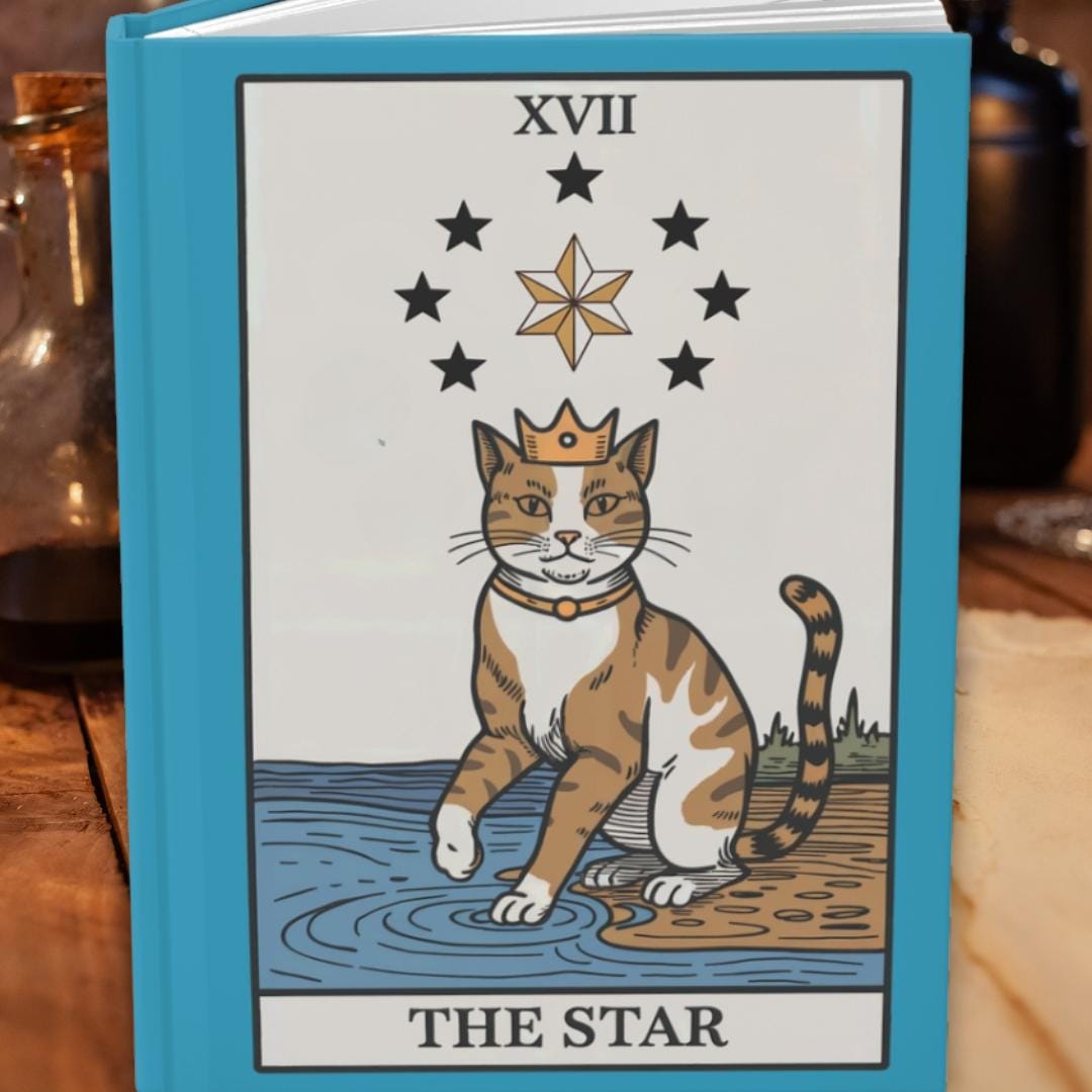 Tarot Card Journal, the Star, Cat Tarot Journal - Etsy