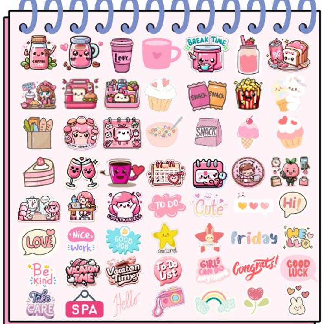 100 Cute Pink Themed Relatable Clip Arts - Etsy