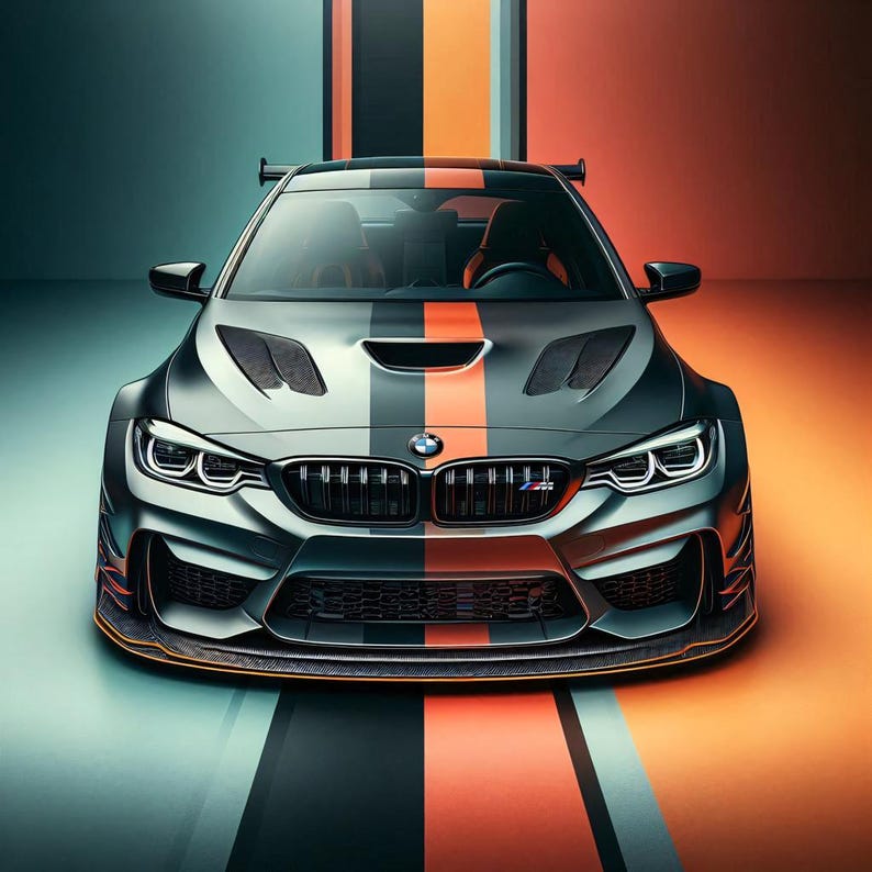 Printable BMW M3 M4 4 Different Types of Poster, Digital Art, Colorful Car Picture. - Etsy
