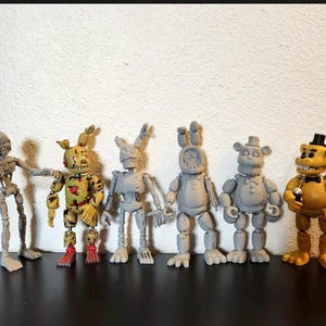 5 Pack Scraptrap, Burntrap, Withered Bonnie, Withered Freddy, the Mimic ...