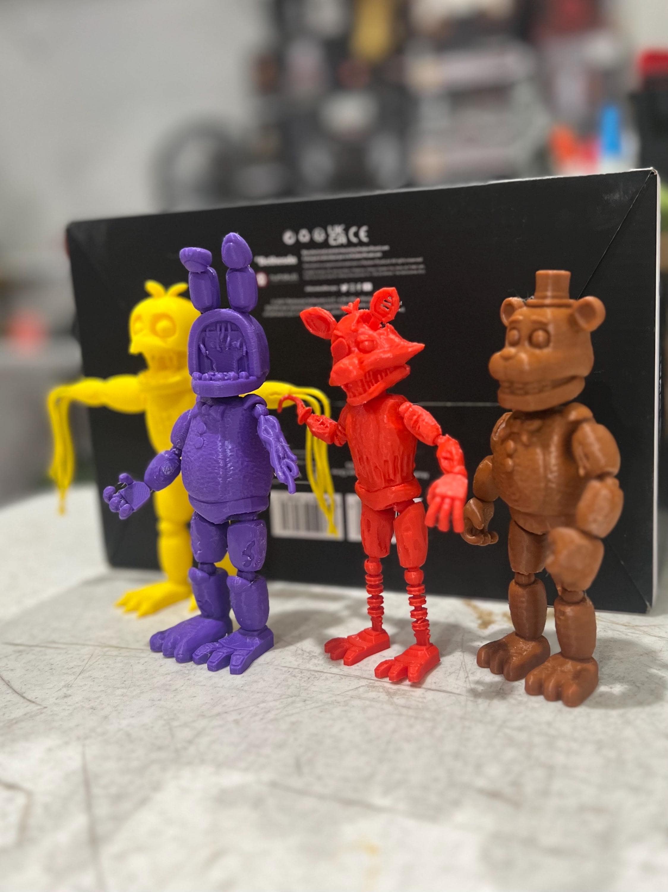 FNAF 2 COLOR Withered Animatronic Figures Five Nights at Freddys 4 Pack ...