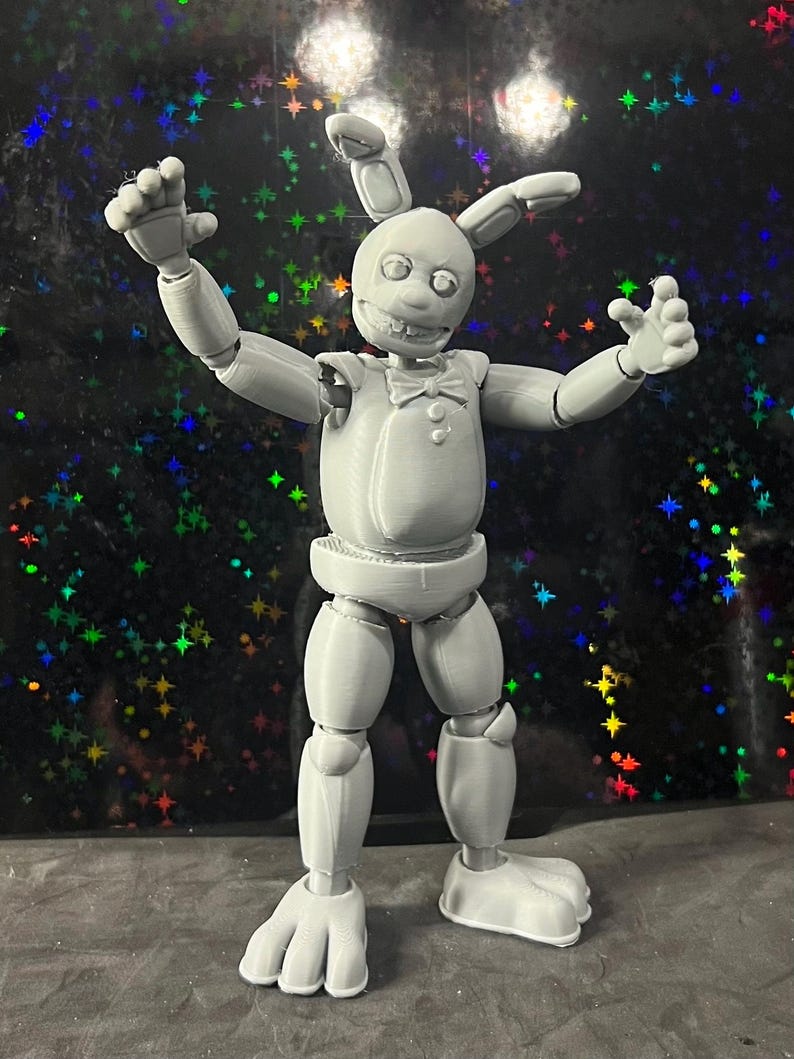 Spring Bonnie / Yellow Rabbit Figure FNAF Five Nights at Freddy’s - Etsy