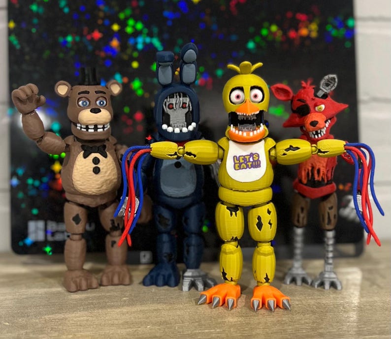 WITHERED BUNDLE! Articulating Color FNAF Five Nights at Freddy’s ...
