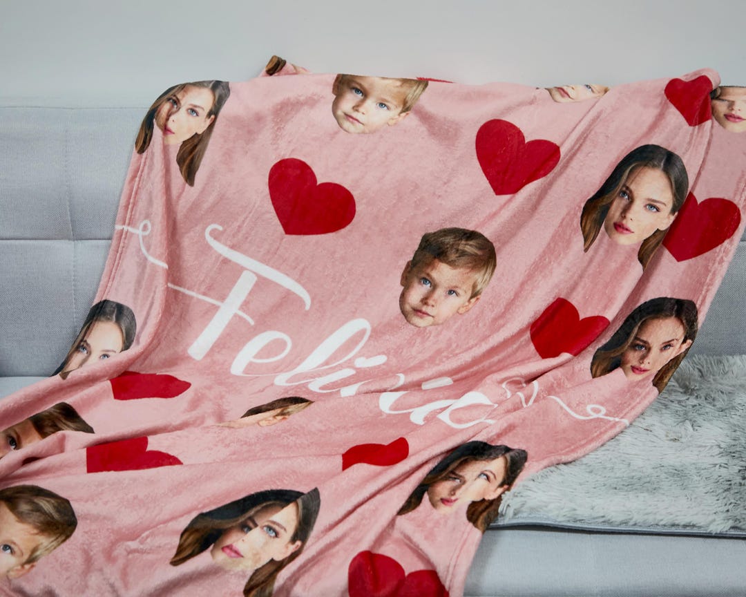Personalized Photo Face Blanket,custom Photo Blanket,picture Blanket ...