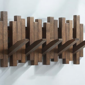 Piano Coat Rack-coat Rack Wall Mount Flip Down Wall Hook Rack 5 Hooks ...