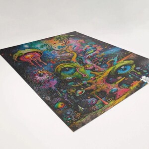 Psychedelic 1000 Piece Jigsaw Puzzle, Trippy Design, Recycled Card, Eco ...
