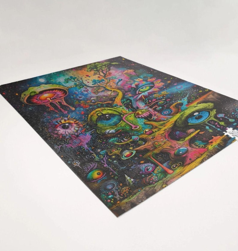 Psychedelic 1000 Piece Jigsaw Puzzle, Trippy Design, Recycled Card, Eco ...