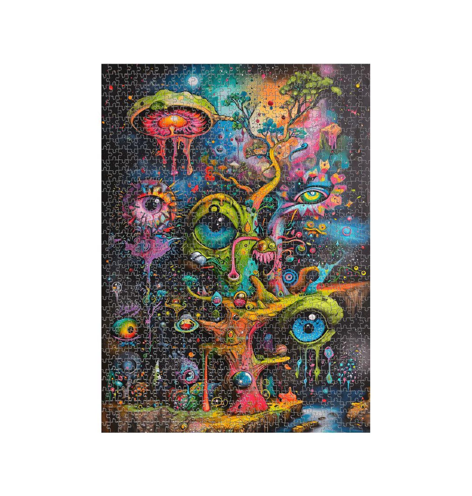 Psychedelic 1000 Piece Jigsaw Puzzle, Trippy Design, Recycled Card, Eco ...
