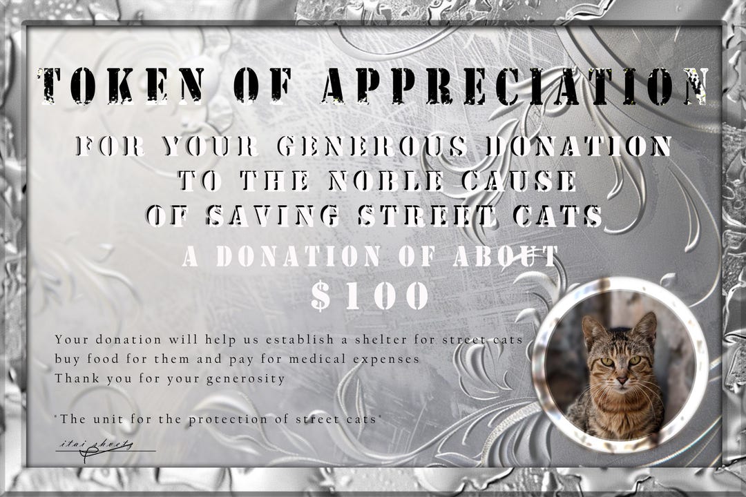 Token of Appreciation A Plaque to Hang on the Wall for a Donation to ...