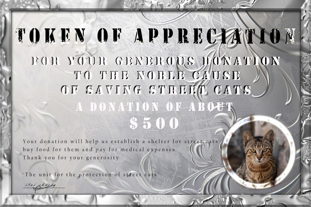 Token of Appreciation A Plaque to Hang on the Wall for a Donation to ...