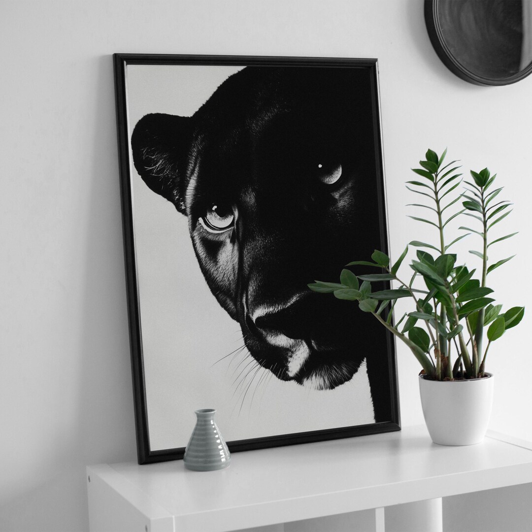 Black Panther Poster, Printable Wall Art, Digital Download, High ...