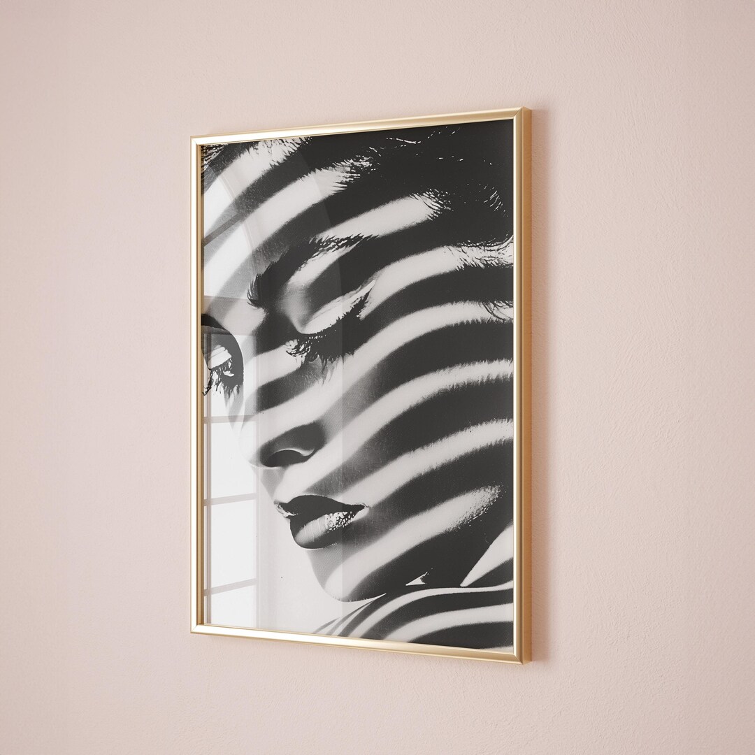 Retro Fashion Model Poster, Printable Wall Art, Digital Download ...