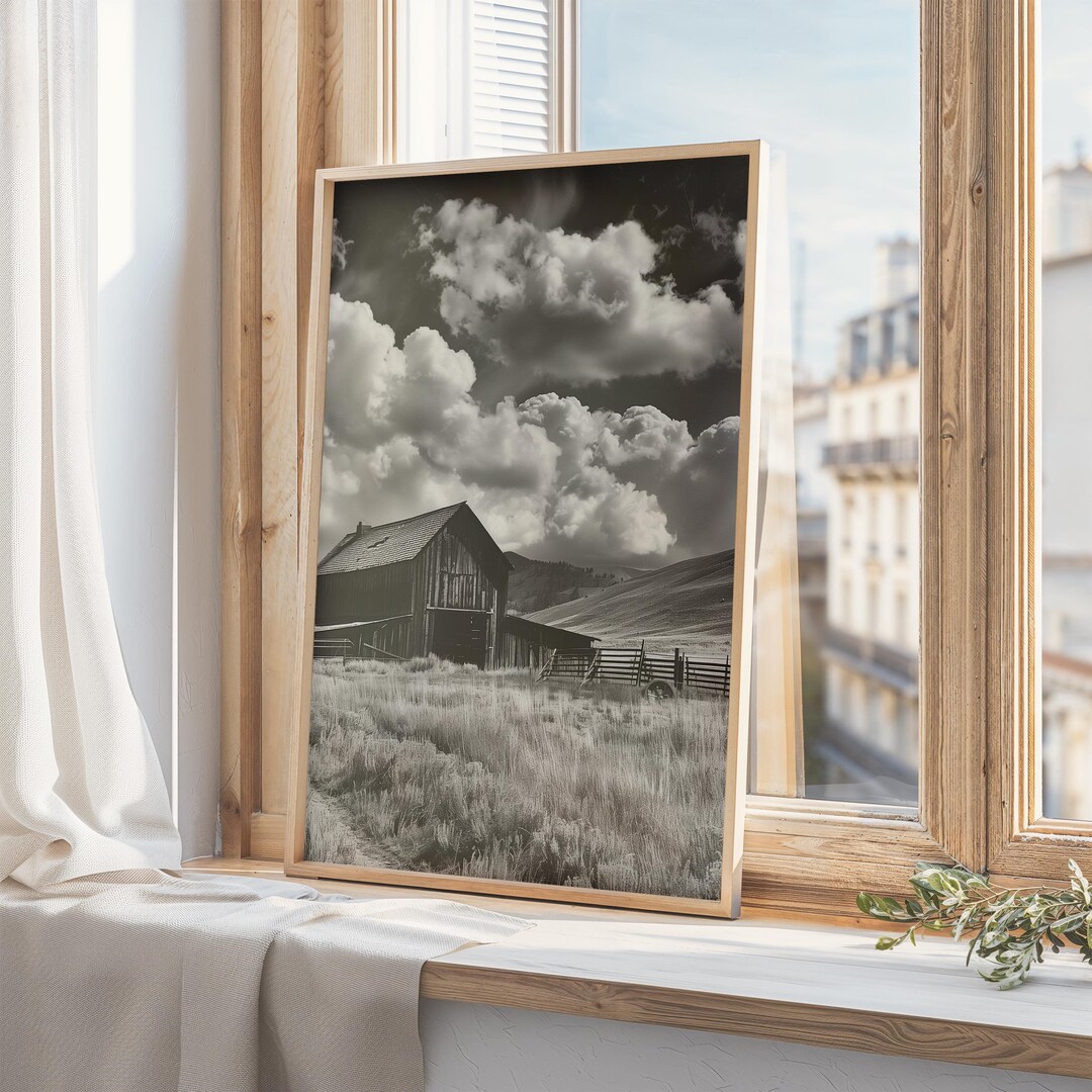 Old Barn Landscape Poster, Digital Download, Printable Wall Art ...