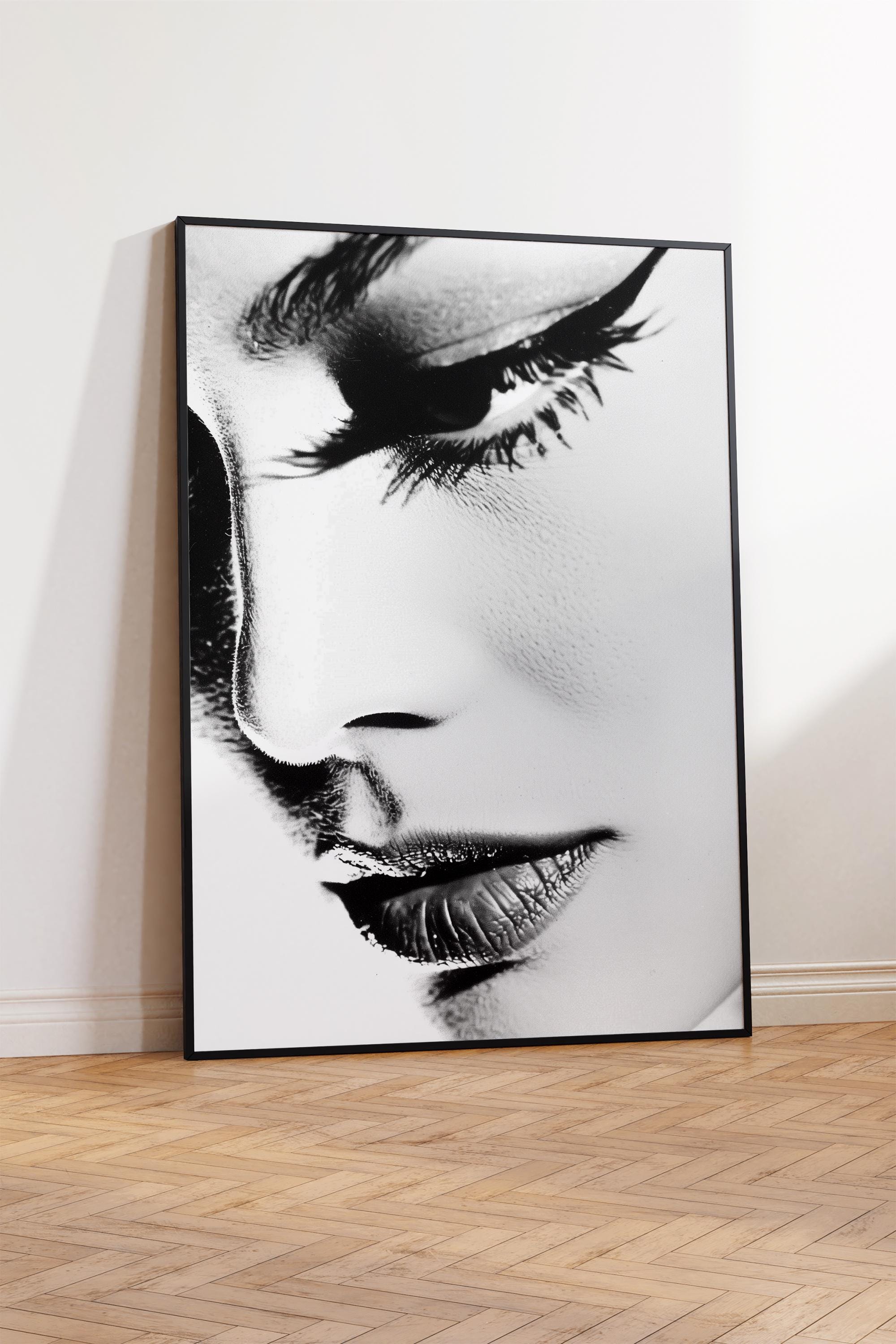 Vintage Fashion Model Poster, Printable Wall Art Digital Download ...