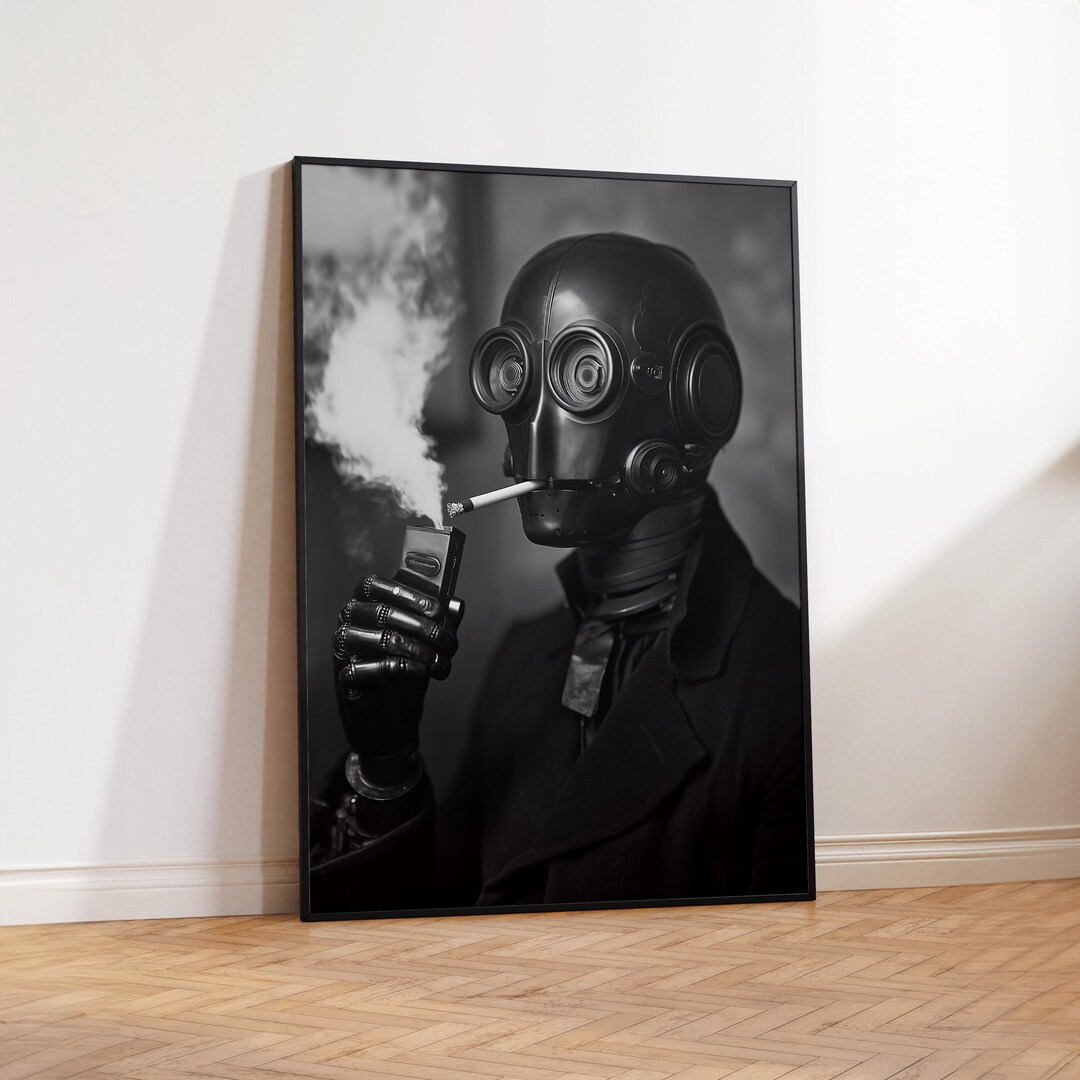 Preppy Vintage Robot Poster, Digital Download, Printable Wall Art ...