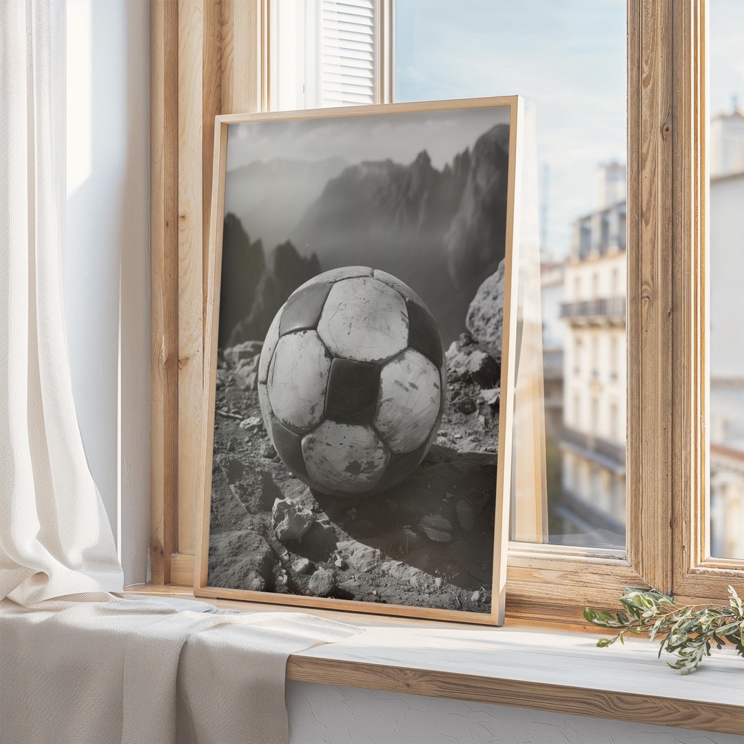 Vintage Football Poster, Printable Wall Art Digital Download, Retro ...
