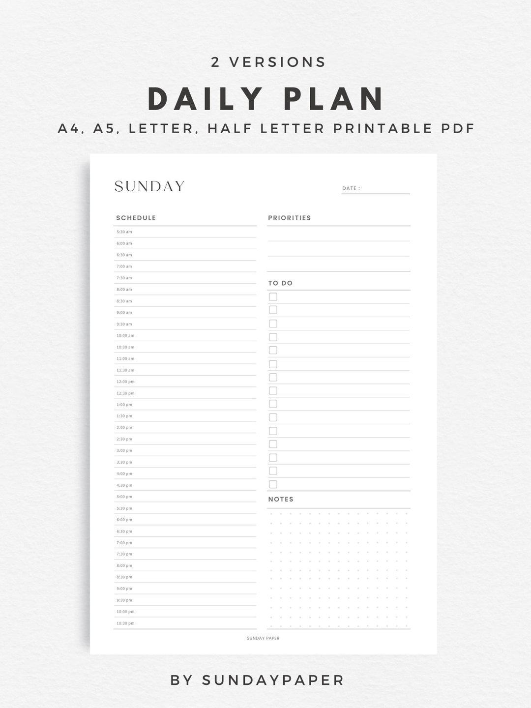 Daily Planner, Printable Planner, Planner Set, Planner Inserts, Instant ...