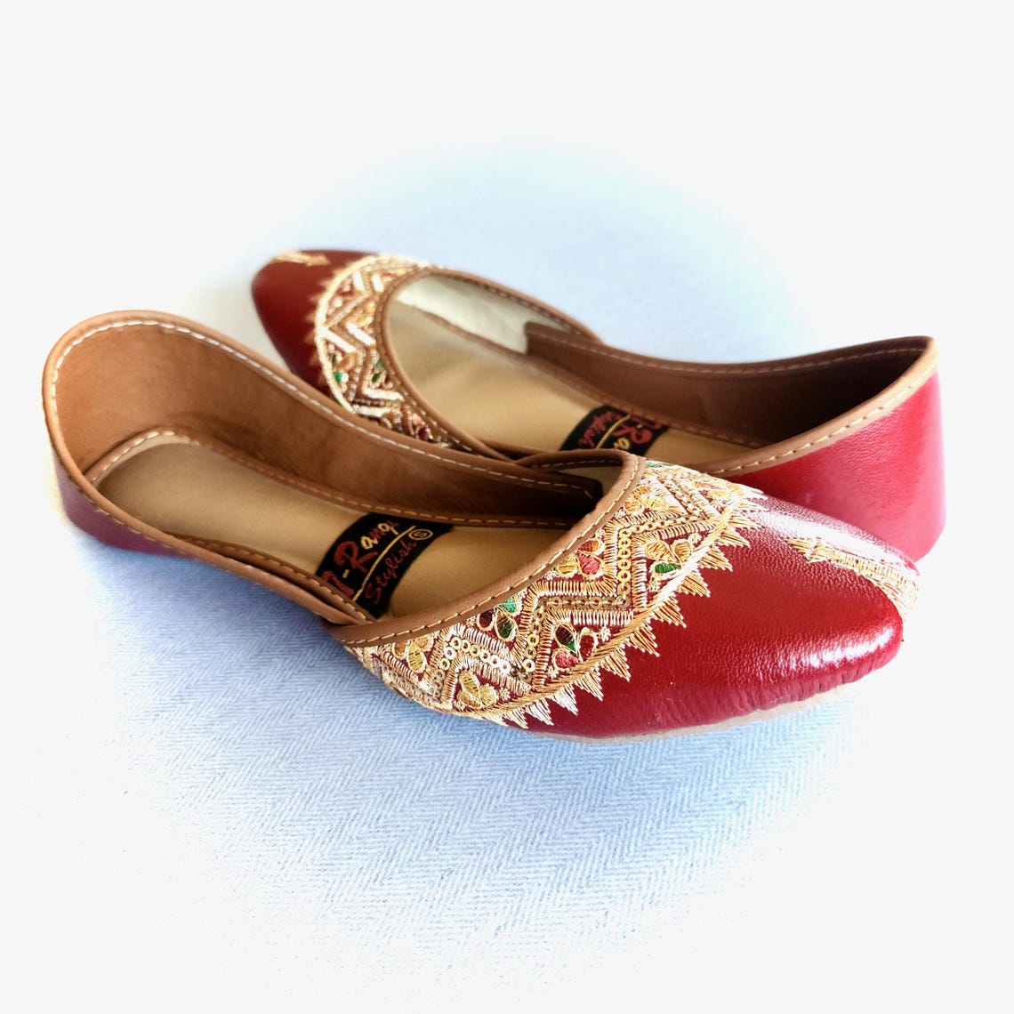 Handcrafted Embroidered Afghan Khussa Wedding Shoes | Vibrant Floral ...