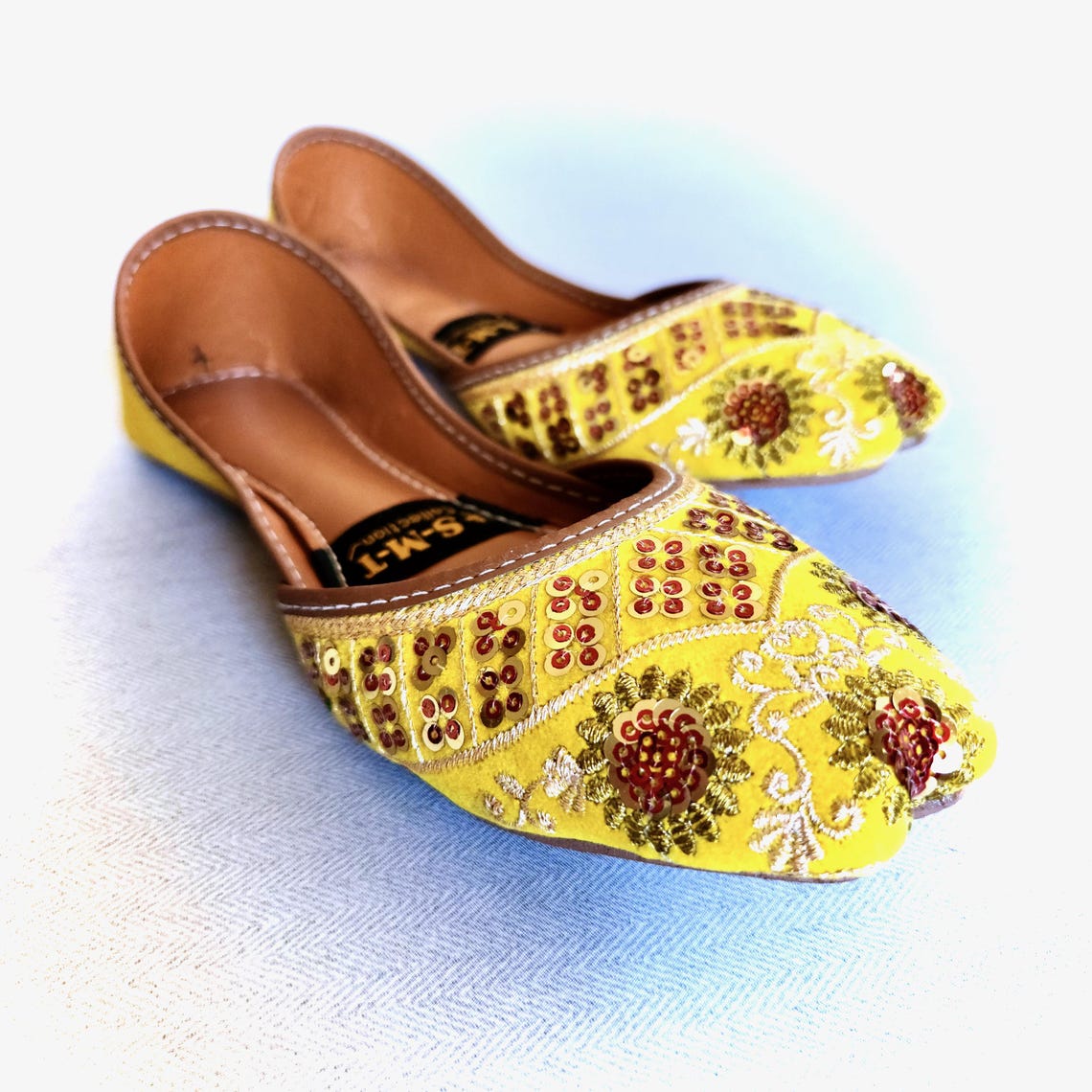 Handcrafted Embroidered Afghan Khussa Wedding Shoes | Vibrant Floral ...