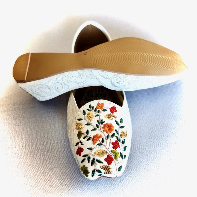 Handcrafted Embroidered Afghan Khussa Wedding Shoes | Vibrant Floral ...