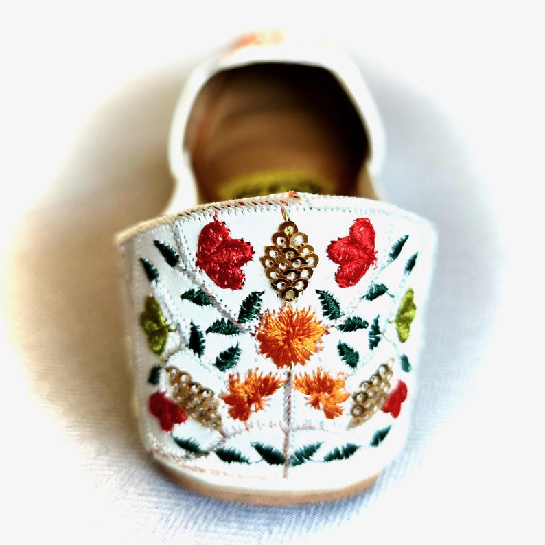 Handcrafted Embroidered Afghan Khussa Wedding Shoes | Vibrant Floral ...