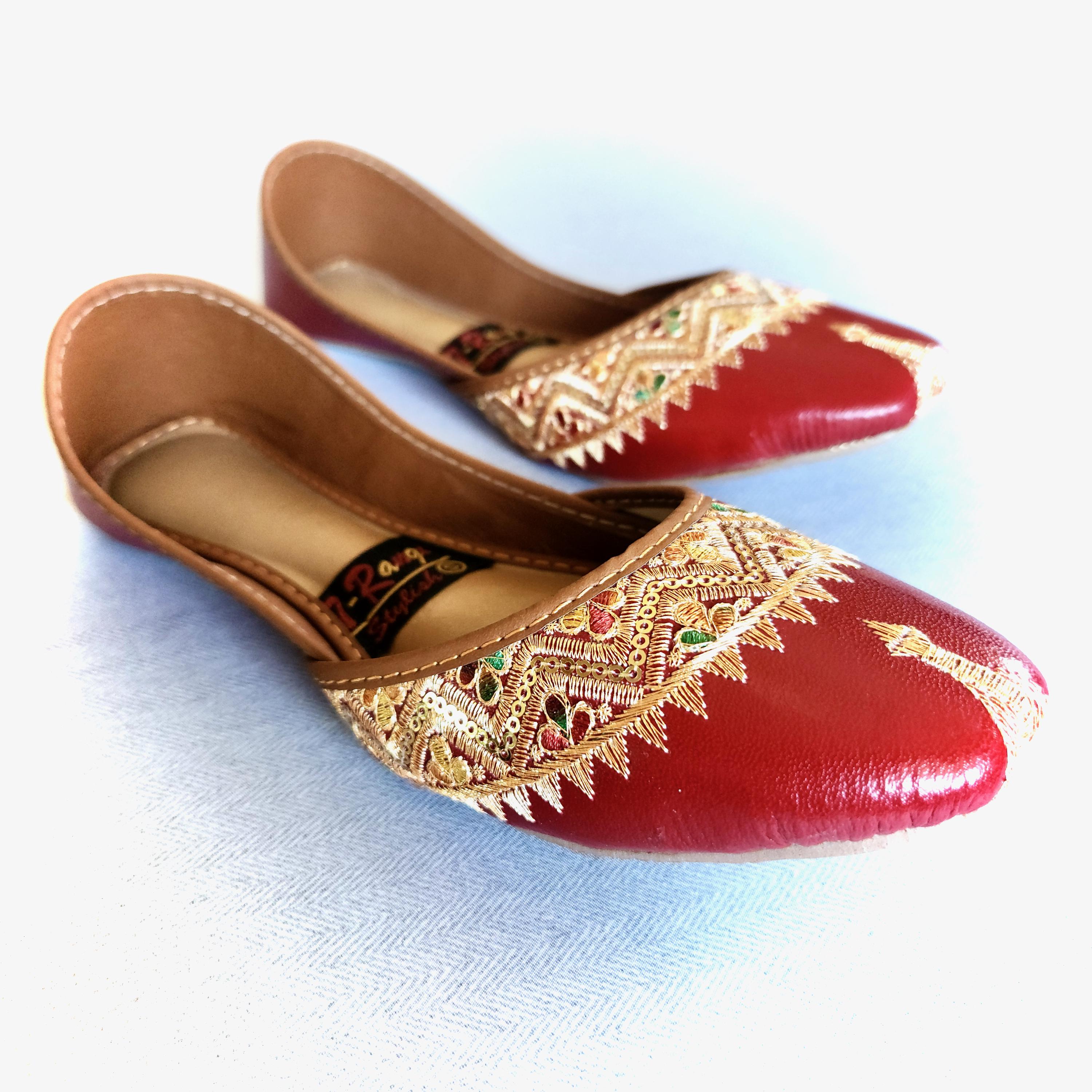 Handcrafted Embroidered Afghan Khussa Wedding Shoes | Vibrant Floral ...