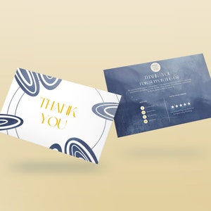 EDITABLE Business Thank You Card Design, Printable Card Design, DIY ...