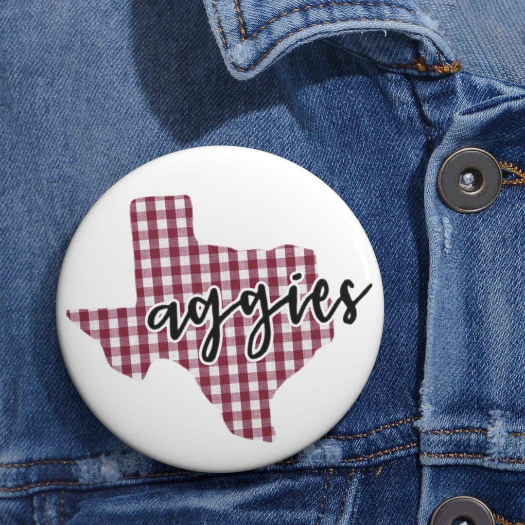 Aggies White Game Day Tailgate Button Game Day Pins College Football ...