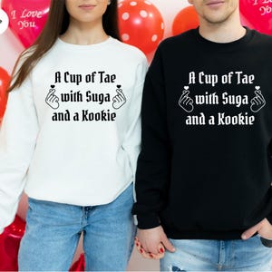 A Cup of Tae With Suga and A Kookie Shirt, K-drama Fandom Clothing, BTS ...